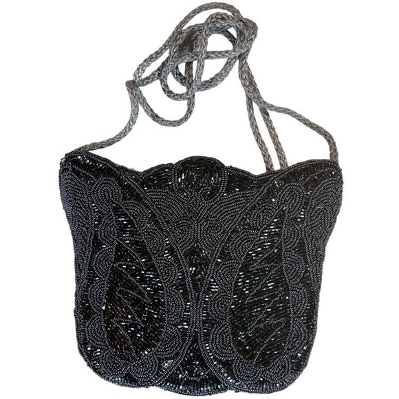 Magid | Bags | Vintage Magid Gray Beaded Evening Bag Snap Closure Purse ...